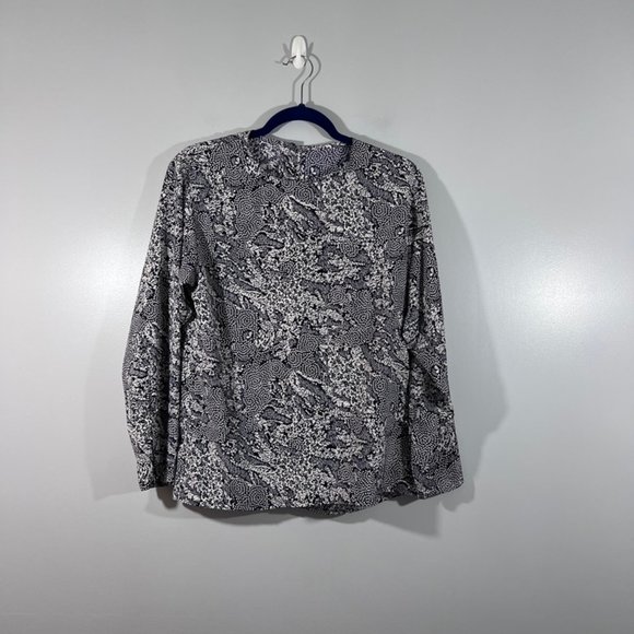 jaeger | Tops | Vintage Jaeger Abstract Print Blouse W Rear Fabric ...